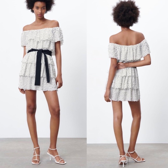 Zara | Dresses | Zara Ruffled Mini Dress | Poshmark